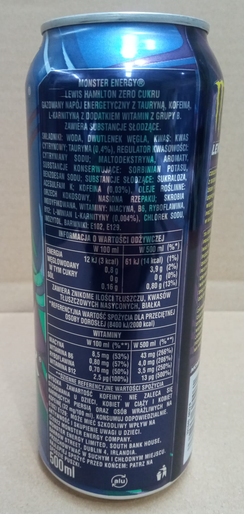 Monster Energy Lewis Hamilton CAN 500 ml | ENERGETIC DRINKS \ Monster ...